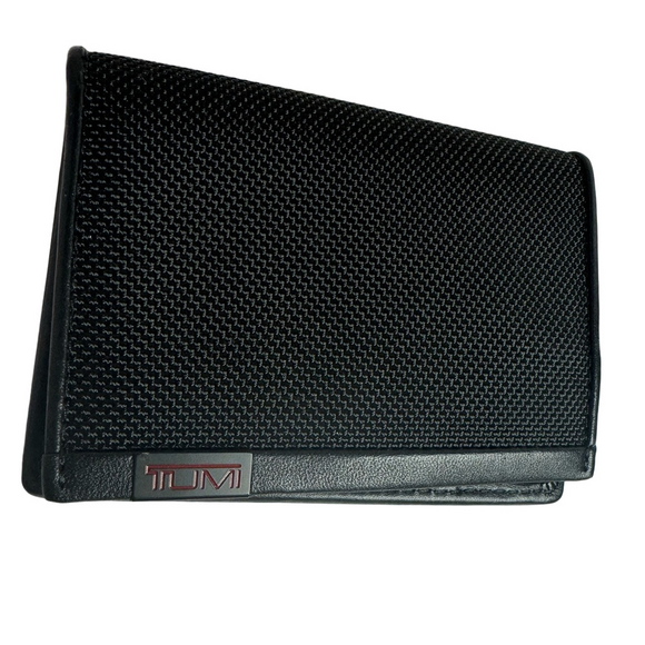 Tumi | Bags | Tumi Alpha Id Lock Lfold Black Ballistic Nylon Leather ...